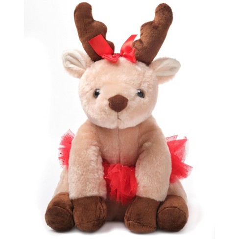 Bearington Dazzling Dancer Ballerina Plush, 13 Inch Stuffed Reindeer ...
