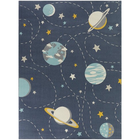 Balta Rugs 3'11"x5'7" Kids' Galaxy Orbit Blue: Indoor Low Pile Stain ...