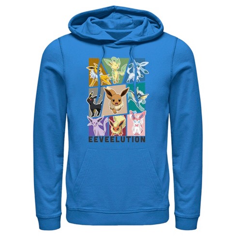 Men's Pokemon All About Eevee Eeveeloution Pull Over Hoodie - Royal ...