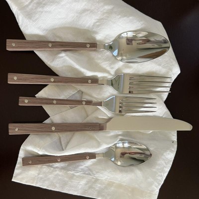 20pc Stainless Steel Burlington Silverware Set Cream - Threshold™ : Target