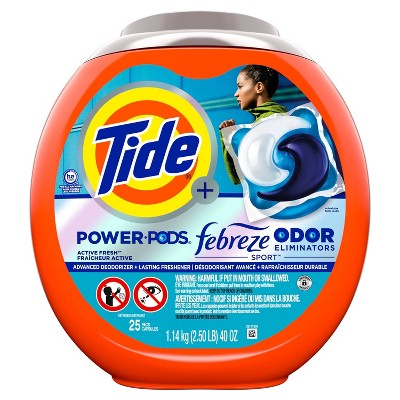 Tide Febreze Odor Laundry Detergent - Sport - 40oz/25ct : Target