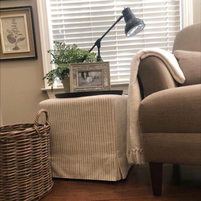 Lynwood Slipcover Cube Ottoman Gray - Threshold™ Designed With Studio ...