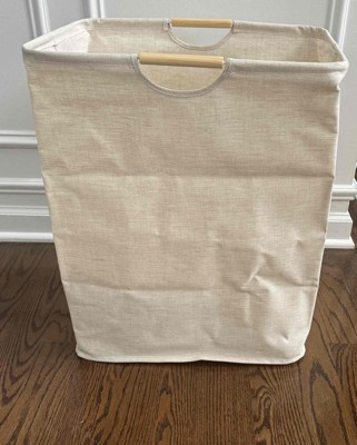 Canvas Rectangle Laundry Hamper - Brightroom™: Beige, 80l Capacity ...