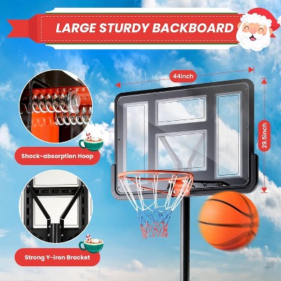 Cheerfun Basketball Stand Outdoor Portable Basketball Stand With 44 ...