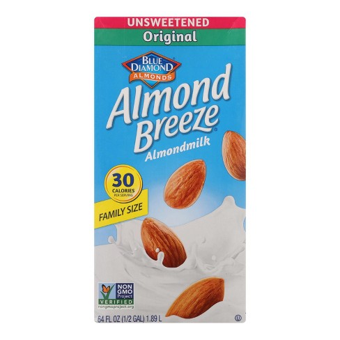 Almond Breeze Unsweetened Orginal Almond Milk - Case Of 8/64 Oz : Target