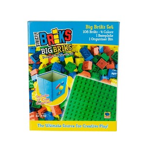 Strictly Briks Big Briks Set, 108 Pieces Building Bricks Set In 4 ...