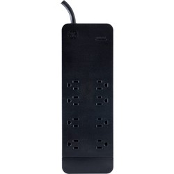 Monoprice 8 Outlet Mini Surge Protector - 6 Feet - Black | Heavy Duty ...