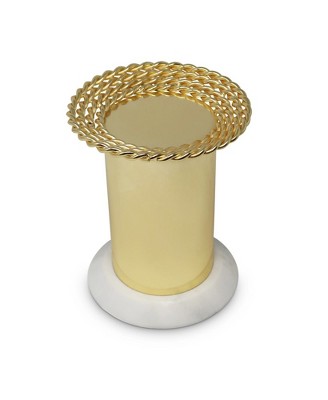 Classic Touch Gold Design Candle Holder, 8"h : Target