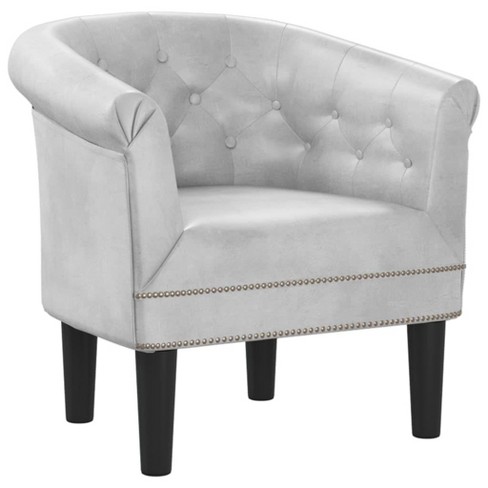Vidaxl Modern Tub Chair Silver Faux Leather Target