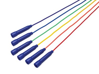 Sportime Jump Ropes, 9 Feet, Assorted Colors, Blue Handles, Set Of 6 ...