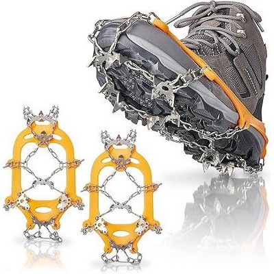 Iceberk Ice & Snow Grips With 19 Stainless Steel Teeth,gray : Target