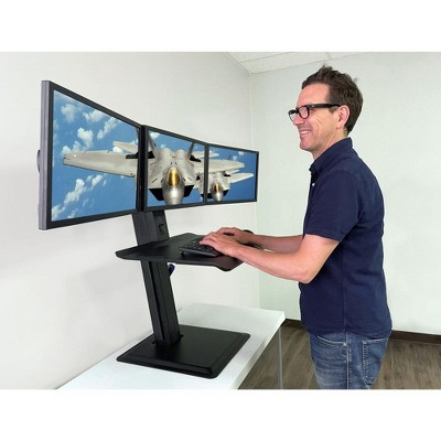 Lorell Deluxe Light-touch 3-monitor Desk Riser - Up To 32 Screen ...