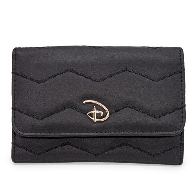 Disney Wallet, Foldover, Disney Signature D Logo Silver, Chevron Stitch ...