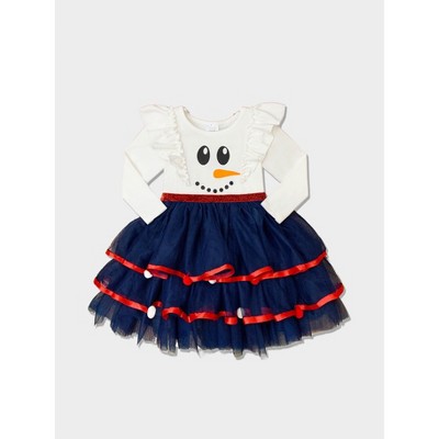 Frosty Fashion Snowman Ruffle Tutu Dress Mia Belle Girls : Target