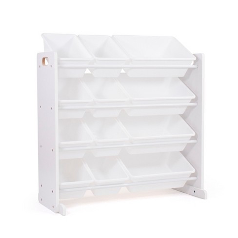 White toy bin organizer store