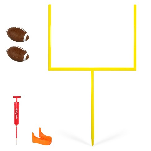 Gosports Football Field Goal Post Set With 2 Footballs And Kicking Tee ...