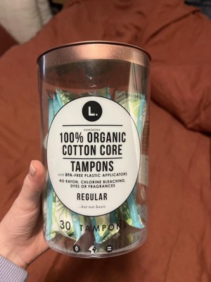 L . Organic Cotton Full Size Multipack Tampons - Light/regular - 30ct ...