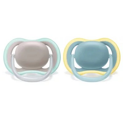Avent Philips Ultra Soft Pacifier 6-18 Months - Beige/dawn, Blue/gray ...