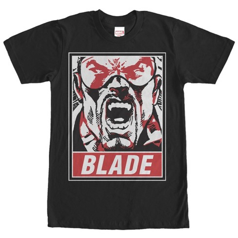 Men's Marvel Blade Poster T-shirt - Black - Large : Target