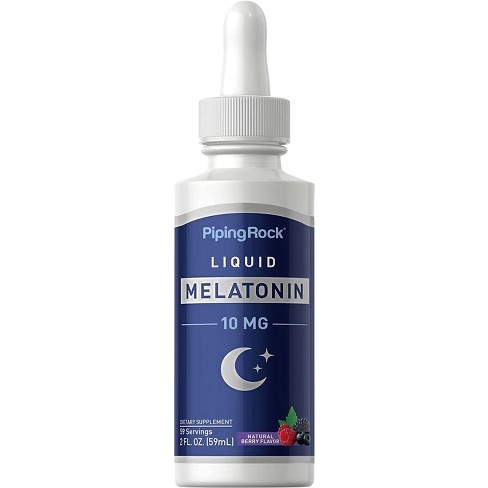 Piping Rock Liquid Melatonin 10mg | 2 Fl Oz | Natural Berry Flavor : Target