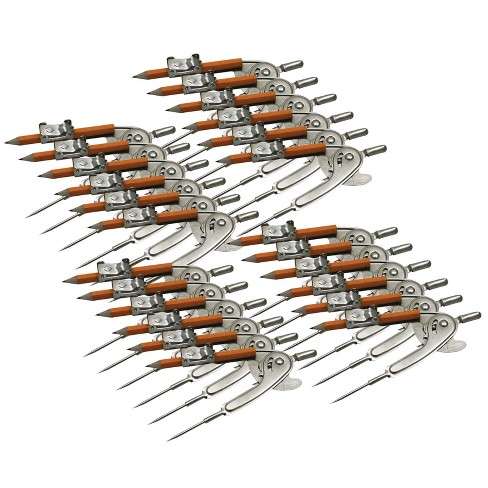 Charles Leonard Ball Bearing Compass With Golf Pencil, Pack Of 24 : Target