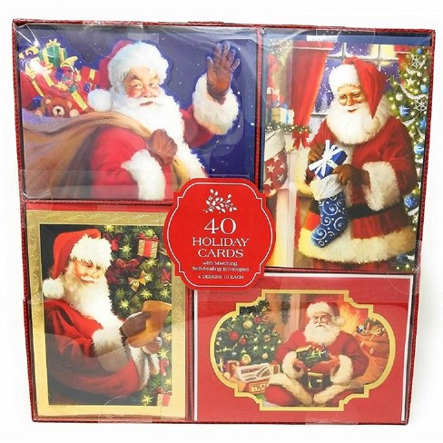 40 Traditional Festive Holiday Cards With Matching Self-sealing ...