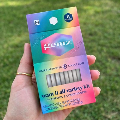 gemz Shampoo and Conditioner Want it All Variety Kit, Color Safe - 11ct ...