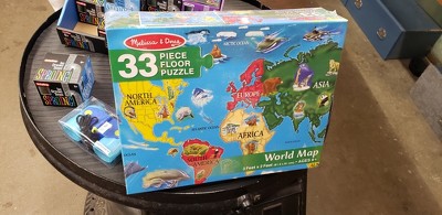 Melissa And Doug World Map Jumbo Floor Puzzle 33pc : Target