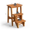 Costway 3 Tier Step Stool 3 In 1 Folding Ladder 24'' Storage Shelf ...
