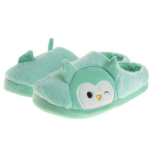 Squishmallows Winston The Owl Girls Slippers.turqoise cream Size 2 3 Target