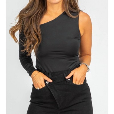 Women's Asymmetrical One Sleeve Blouse - Le Lis : Target