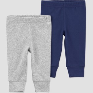 Carter's Just One You® Baby Boys' 2pk Pants - Navy Blue/Gray 9M : Target