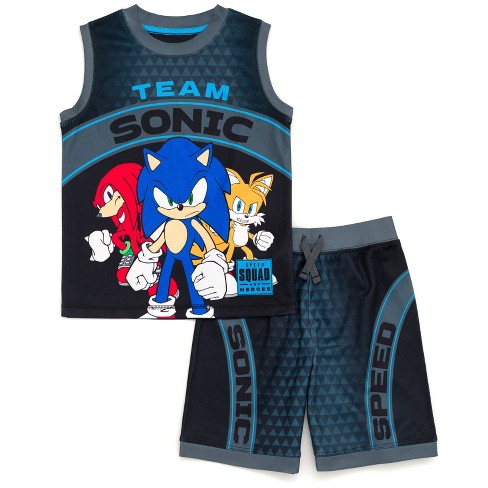 Sega Sonic The Hedgehog Tails Knuckles Big Boys Mesh Tank Top Shirt And ...