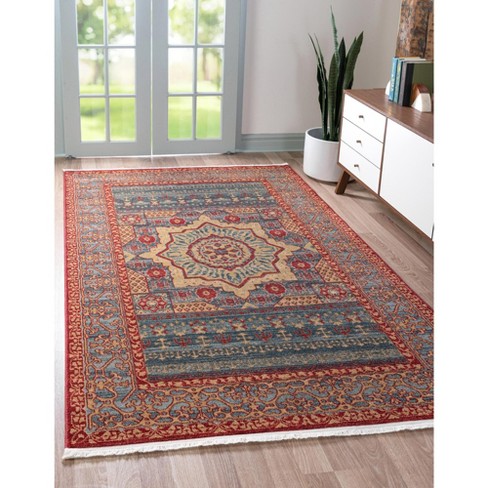 Unique Loom 7' 1 X 10' 0 Palace Saray Navy Blue Area Rug : Target