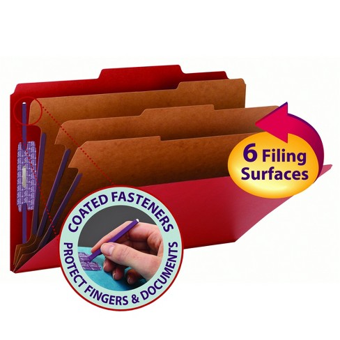 Smead Pressboard Classification File Folder With Safeshield Fasteners ...