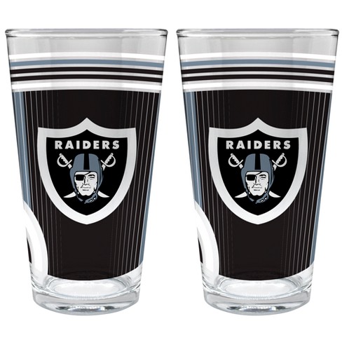 Nfl Las Vegas Raiders 2pc Pint Glass Set : Target