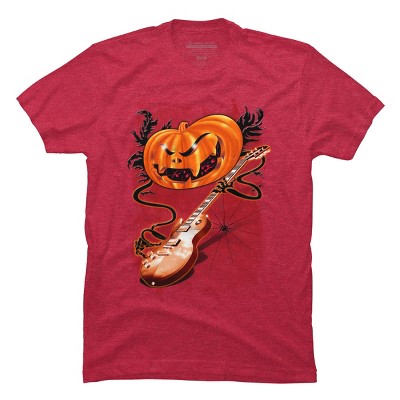 Men's Design By Humans Pumpkin Rocker By cashfish T-Shirt - Red Heather ...