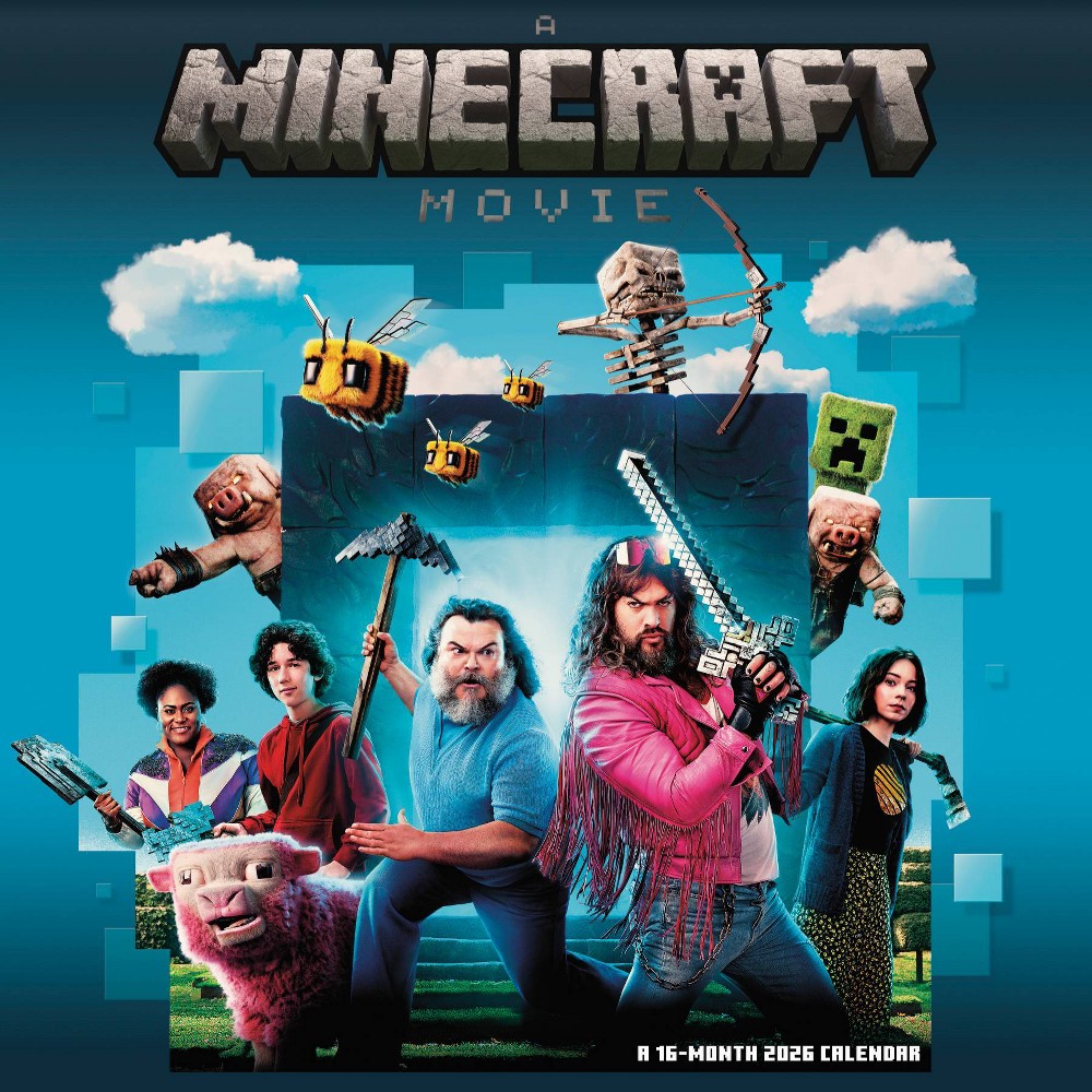 Minecraft Movie 12"x12" Wall Calendar 2026 - buy accessory: prices ...
