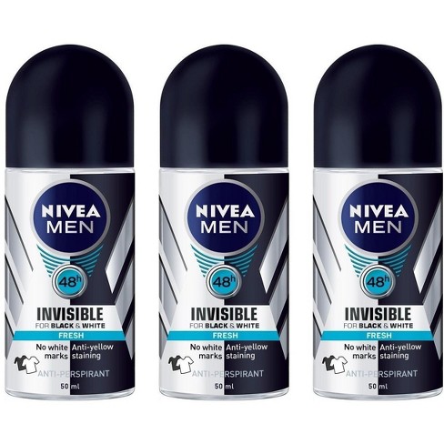 Nivea Men Black & White Invisible Fresh Roll On : Target
