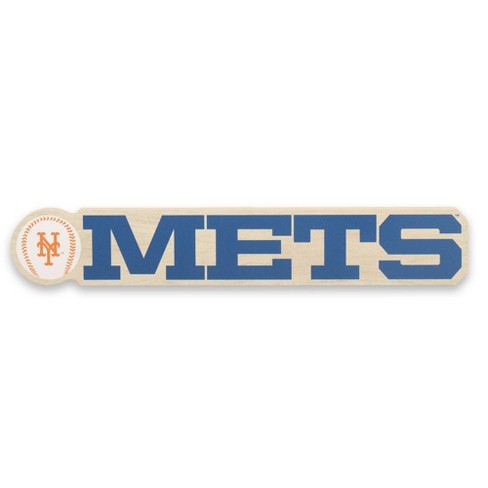 Mlb New York Mets Chunky Wood Wall Sign : Target