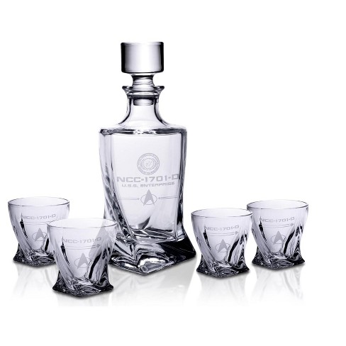 Ukonic Star Trek: The Next Generation 5-piece Whiskey Decanter Set : Target