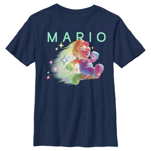 Boy's Nintendo Super Mario Rainbow Stars T-shirt : Target