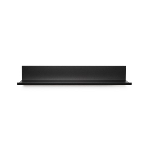 24" No Stud Needed Reversible Floating Shelf Black - Simple Mount : Target