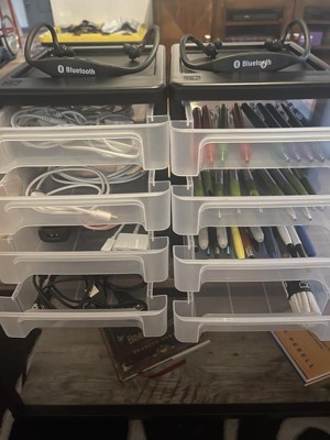Iris 2pk 4 Drawer Desktop Organizer Compact Black : Target