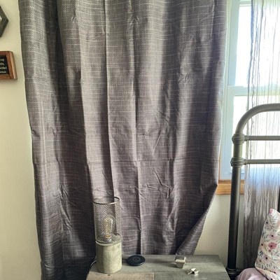 Kline Burlap Weave Thermal 100% Blackout Grommet Top Curtain Panel ...