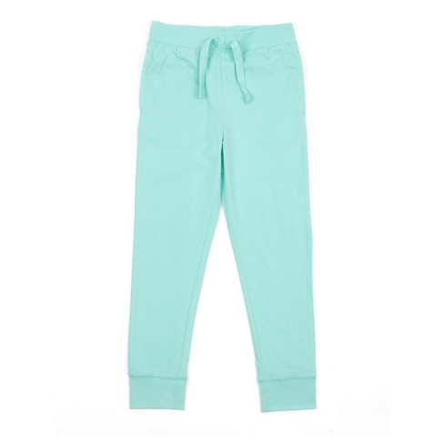 Leveret Kids Drawstring Pants Cotton Aqua 12 Year : Target