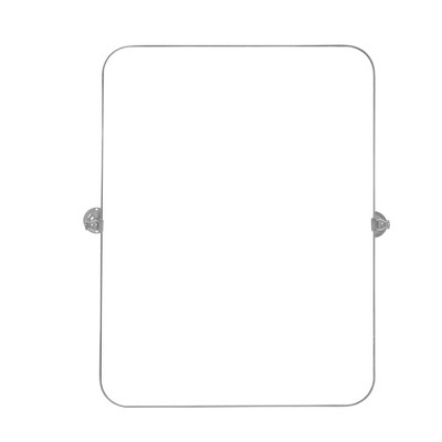 Wayne 24" X 36" Metal Rectangular Mirror Surrounded Rounded Corner ...