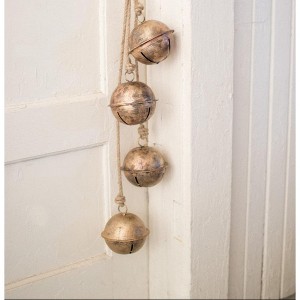 Decorative Brass Bell Garland Perfect for Mantle & Holiday Settings Set ...