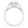 Pompeii3 2 1/2ct Asscher Cut Moissanite & Diamond Halo Engagement Ring In 10k Gold - Size 7 : Target