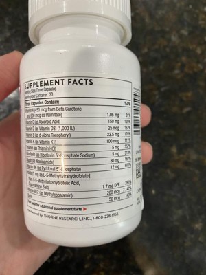 Thorne Basic Prenatal - 90 Capsules - 30 Servings : Target